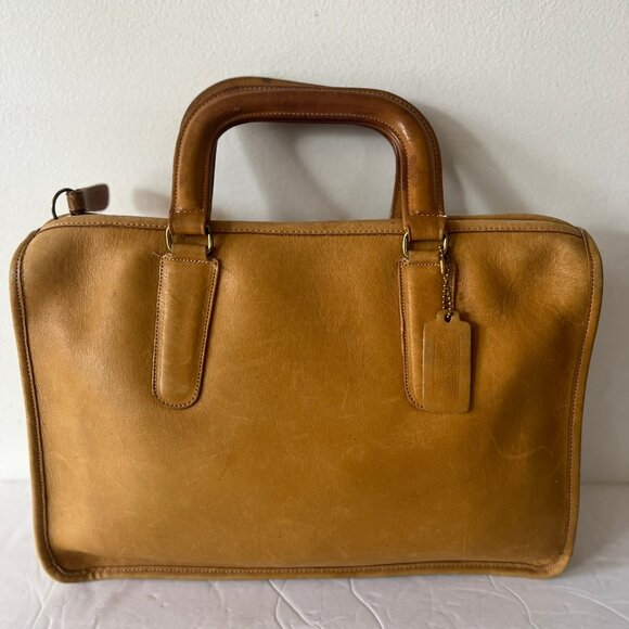 Bags | Coach Vintage Slim Satchel Bag 7s British Tan Made In Nyc | Poshmark